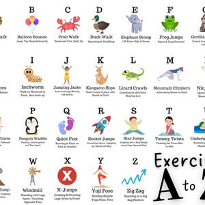 ABC Fitness Activities for Kids | A to Z Kid Friendly Exercises | ABC ...