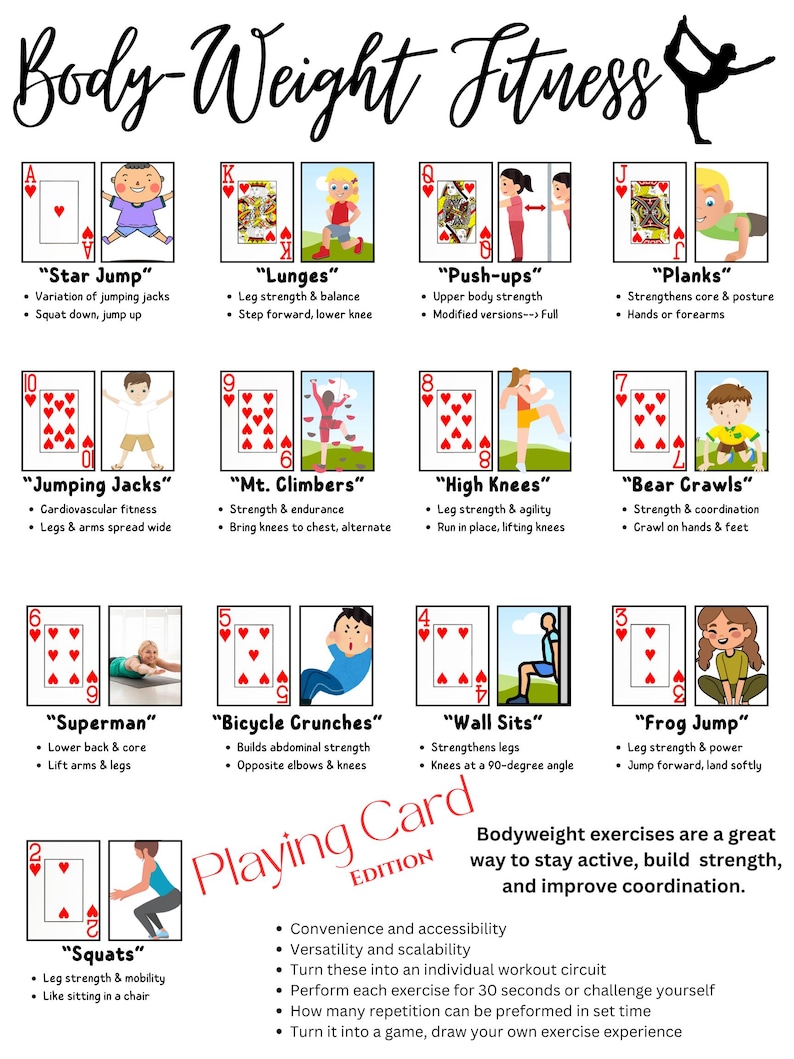 Body Weight Fitness Movements, Fitness Routine, Individualized Workout ...