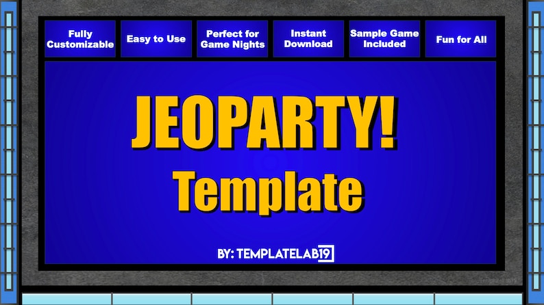 Jeoparty Template Base Game Edition - Etsy