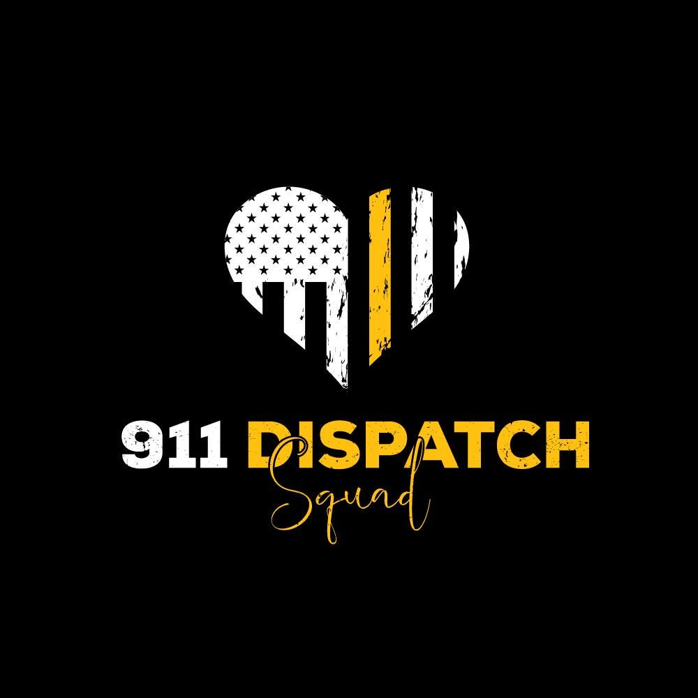 Dispatch Squad Dispatcher (911 Dispatch Logo, Gold Line, 911 Dispatcher ...