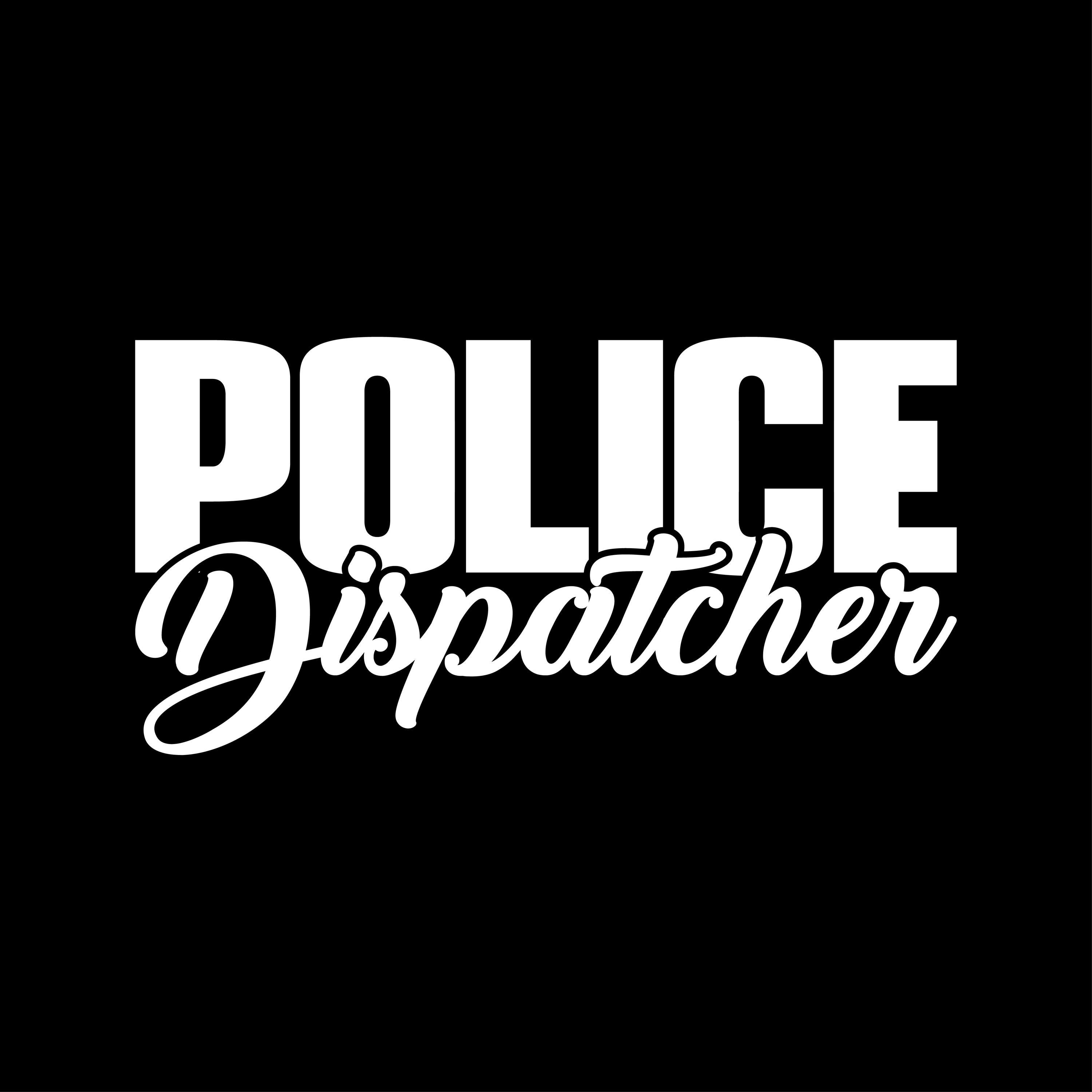 Blue Line Police Dispatcher (911 Dispatch Logo, Gold Line, 911 ...