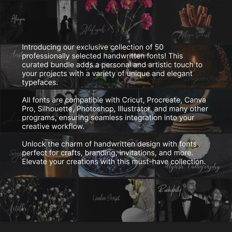 Handwritten Fonts - Etsy