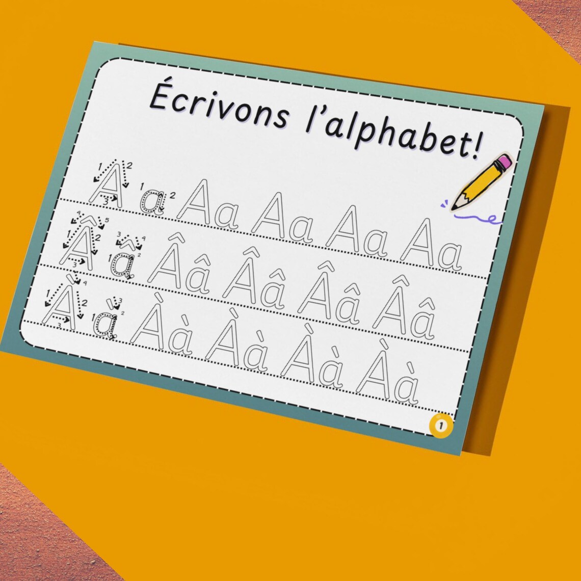 French Worksheets for Kids A-Z 14pages Printable French Alphabet ...