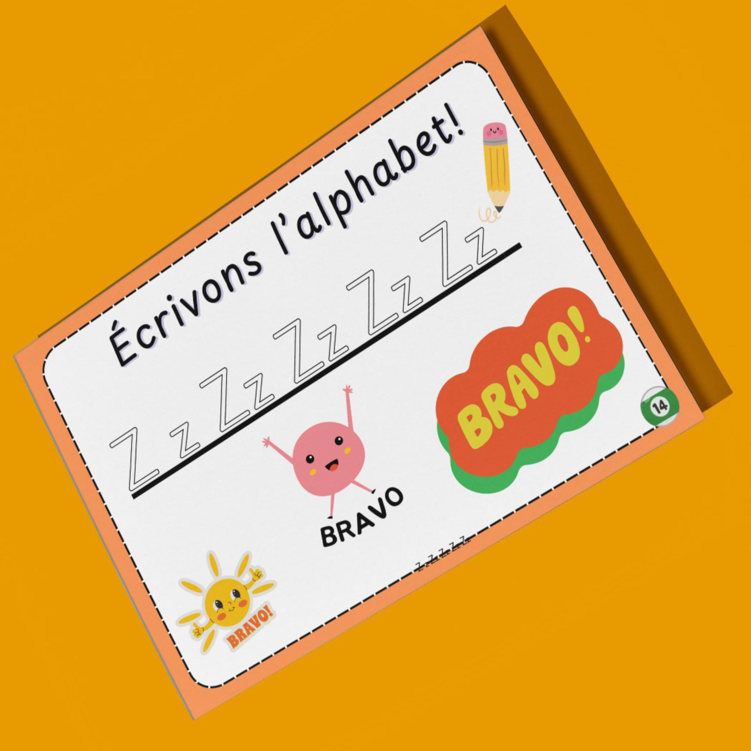 French Worksheets A-Z Without Guidelines Maîtrisez L'alphabet Français ...