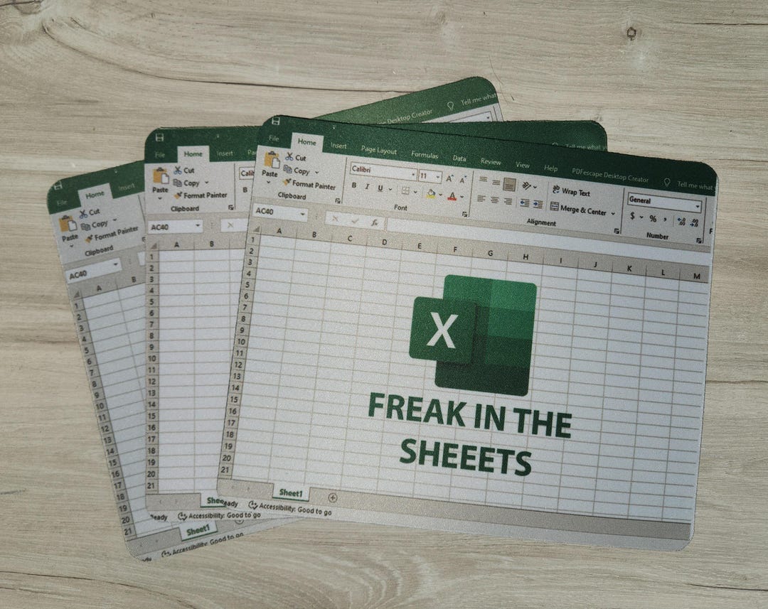 Mouse Pad, Sublimation, Excel, Spreadsheet, Freak in the Sheets, Office ...
