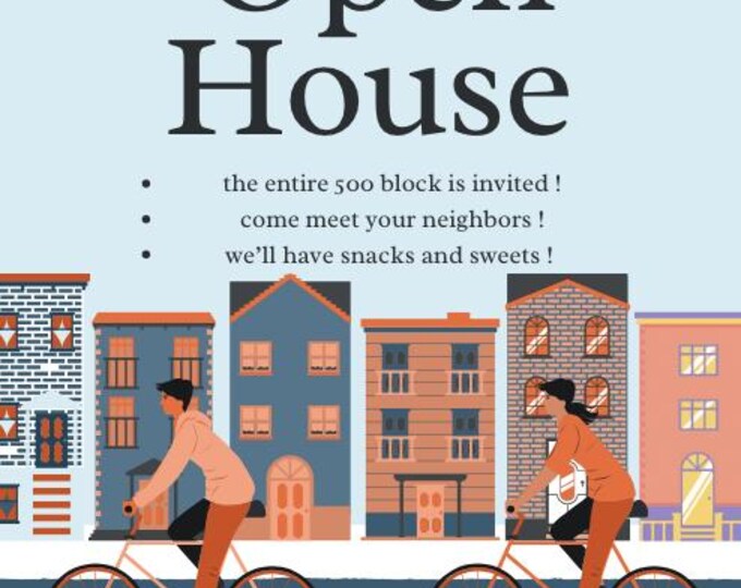 Open House Invite ~ Editable Digital Template - Etsy