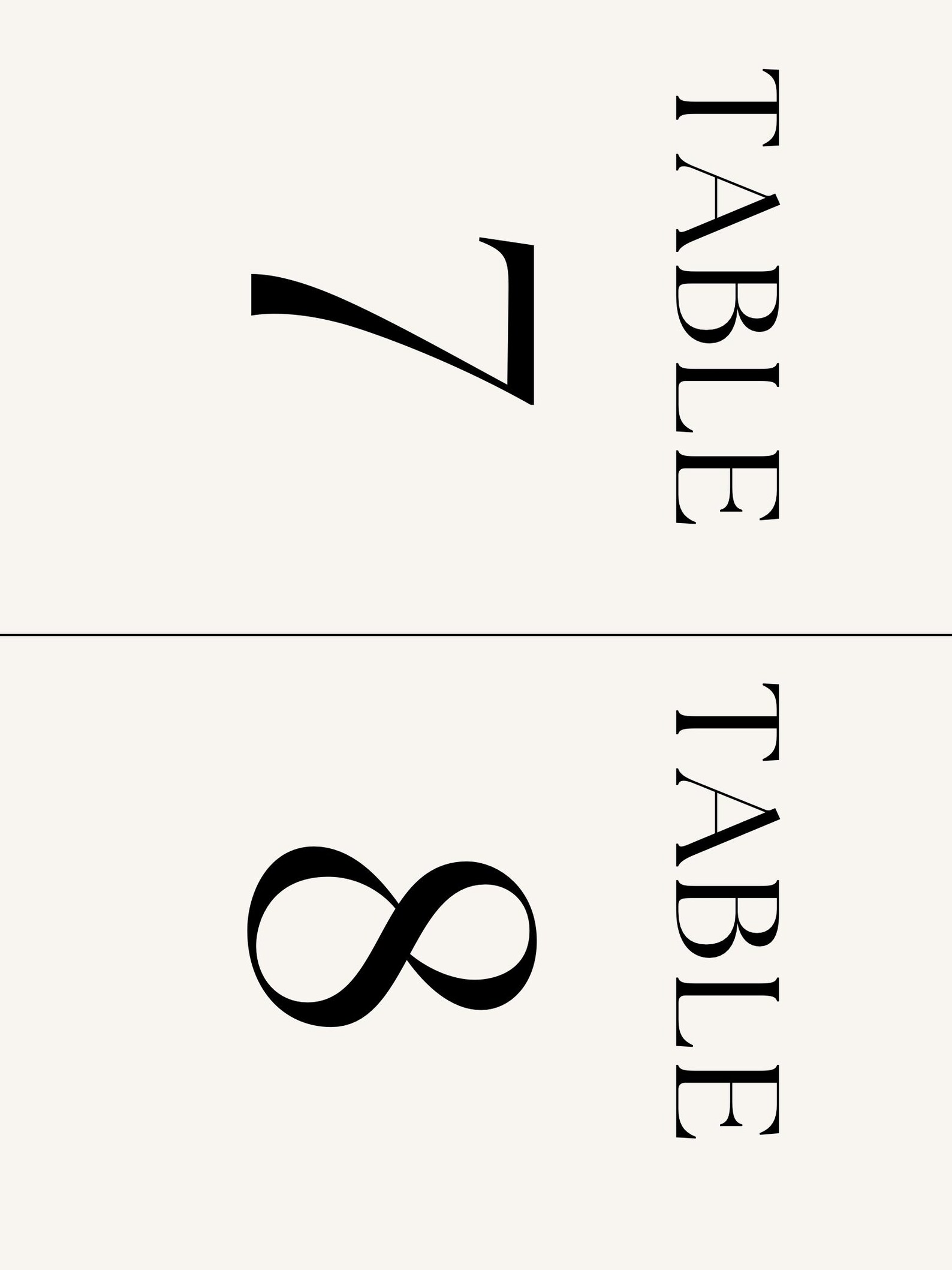 Table Number Signs (digital Print) - Etsy