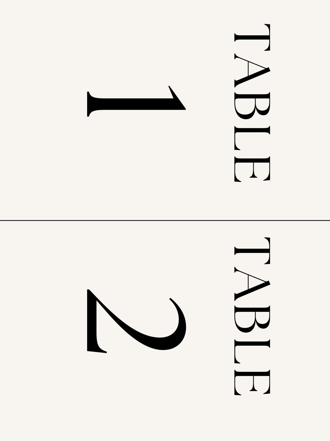 Table Number Signs (digital Print) - Etsy