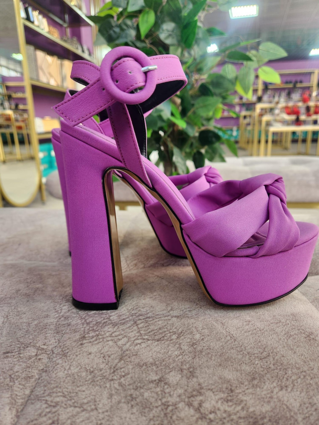 Chic Bow Detail High Heel Platform Shoes - Comfortable Leather Heels ...