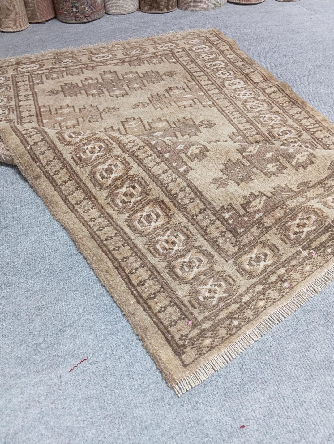 3x4 Rug, 3x4 Beige Brown Rug, 3x4 Vintage Rug, Small Rug, Mini Rug ...