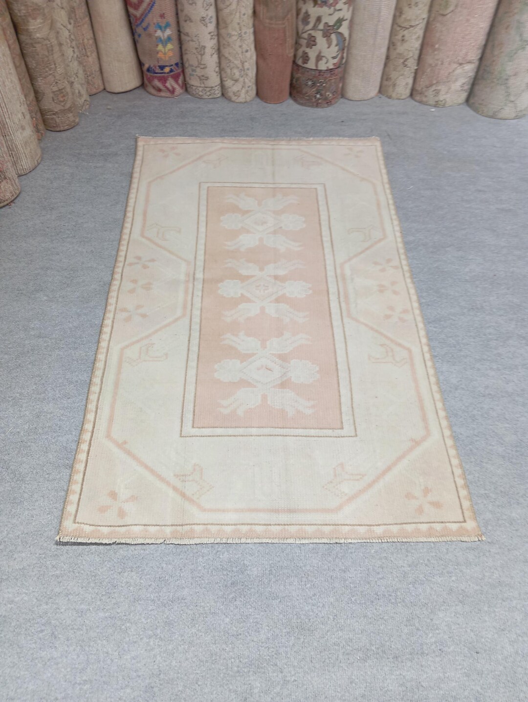 3x4 Rug, 3x4 Beige Brown Rug, 3x4 Vintage Rug, Small Rug, Mini Rug ...