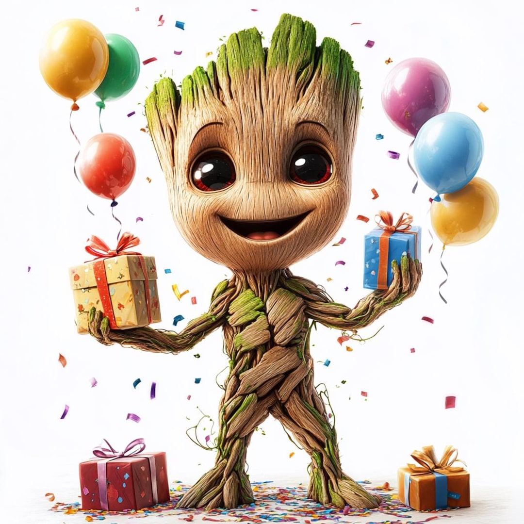5 PNG Birthday Groot, Happy Birthday Clipart, Cute Clipart, Birthday ...