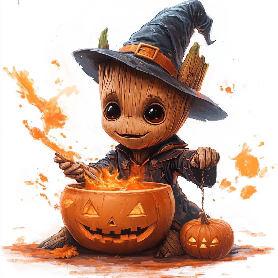 10 PNG Groot Halloween Style, Digital Design, High Resolution File ...