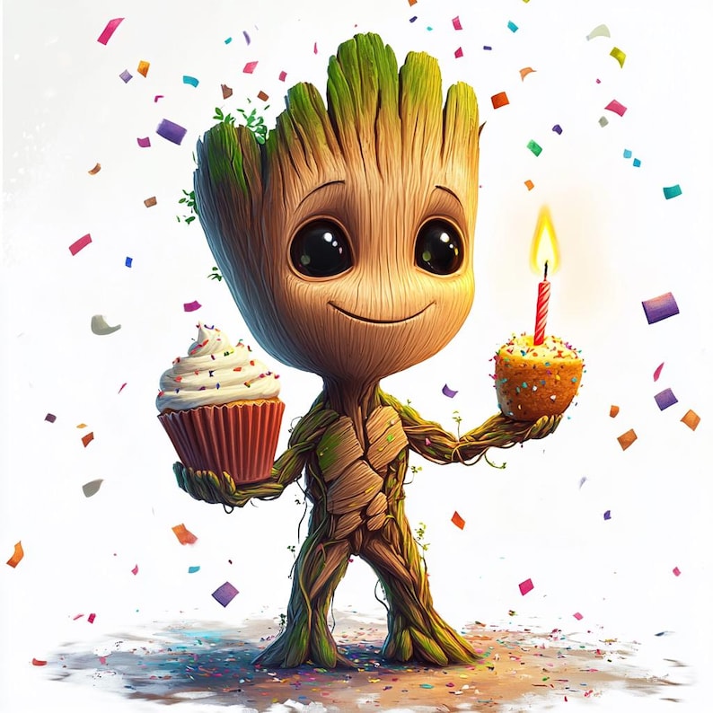 5 PNG Cumpleaños Groot, Clipart de feliz cumpleaños, Clipart lindo ...