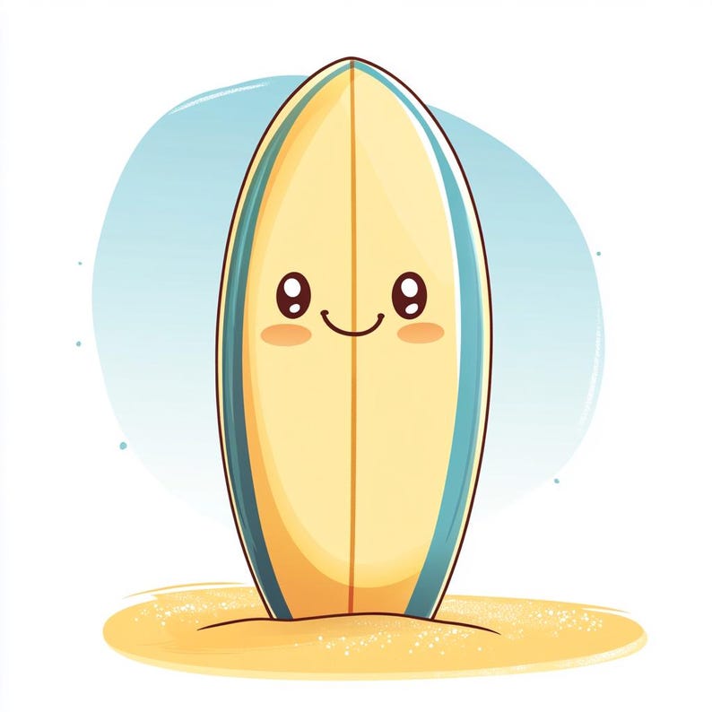 Kawaii Summer Beach Clipart Bundle: Pastel PNG Graphics (digital ...