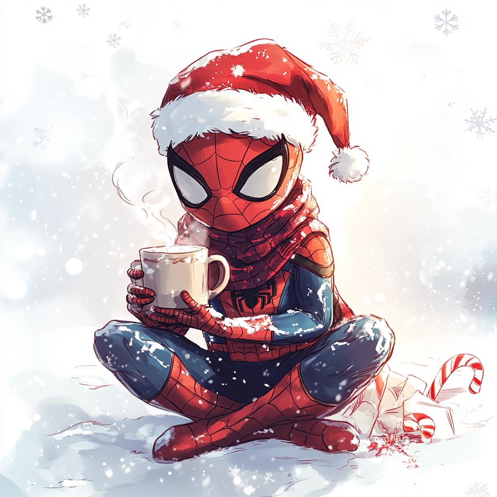 Christmas Spiderman Clipart Bundle: Holiday PNG Images (10 Files) - Etsy