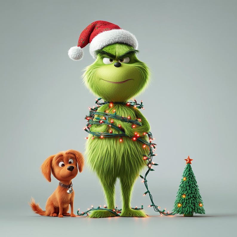 Grinch Christmas Clipart: 15 Festive PNG Images (digital Download) - Etsy