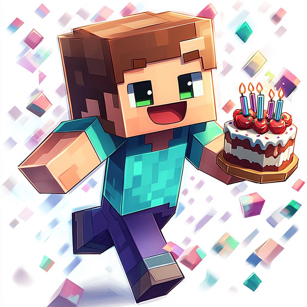 Minecraft Birthday Clipart Bundle, Kids Birthday Party (5 PNG) - Etsy