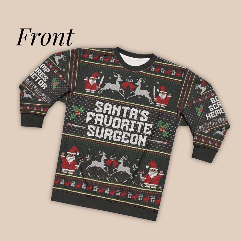 Ugly Christmas Sweater for Surgeon Surgical Life Shirt Surgery Gift for ...