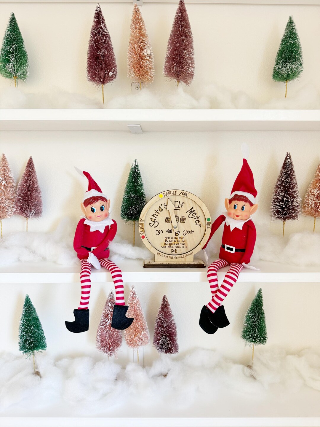 Elf Meter Christmas Shelf Sitter, Personalized Elf Decor, Santa Meter ...