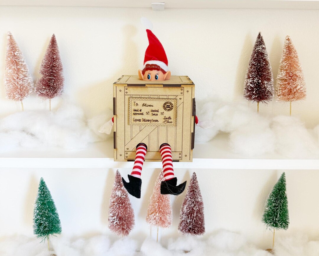 Elf Arrival Crate Elf Shipping Box Elf Box Elf Accessories Elf Prop Elf ...