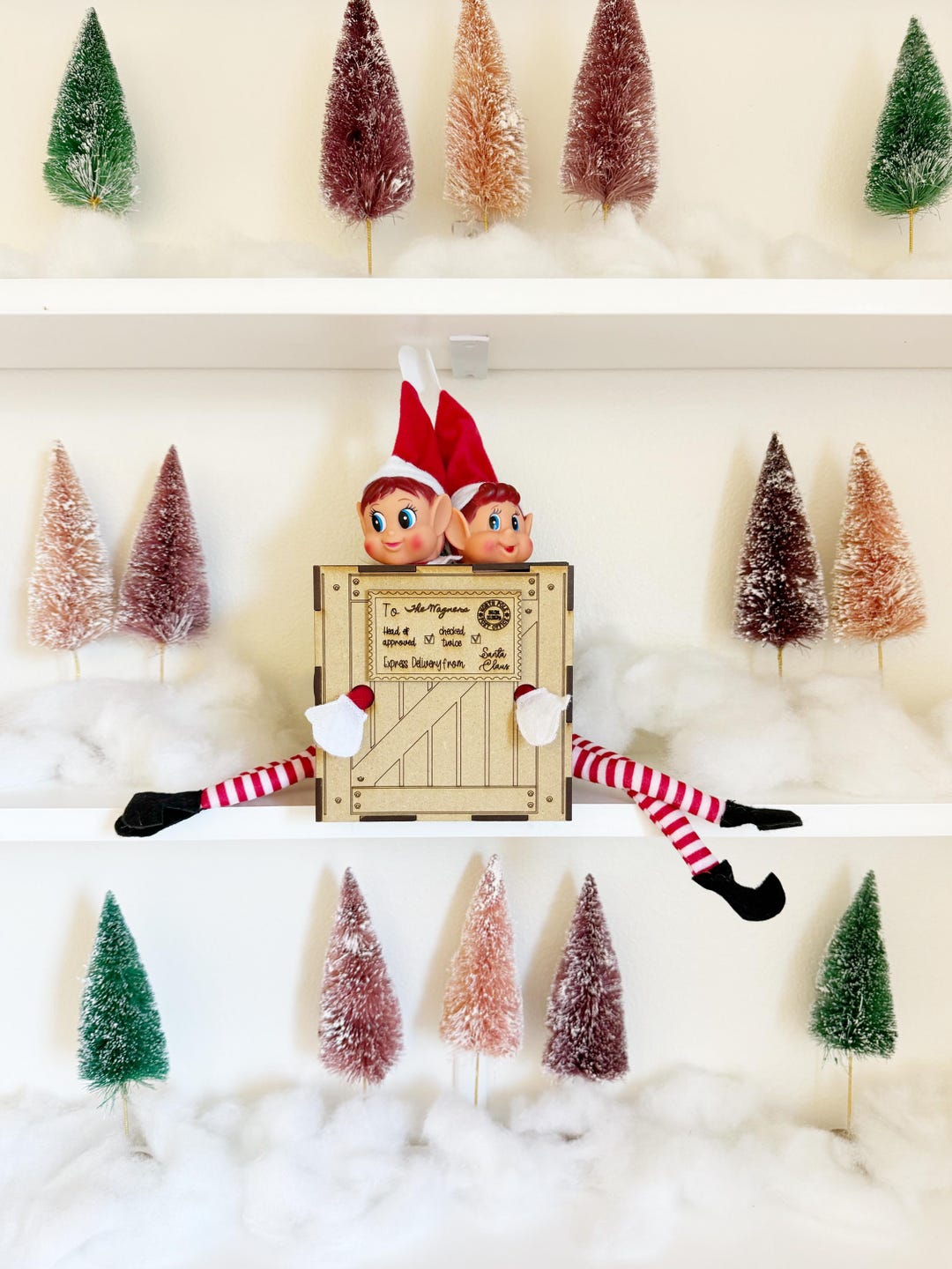 Elf Arrival Box for 2 Elves, Elf Shipping Box, Elf Box, Elf Arrival ...