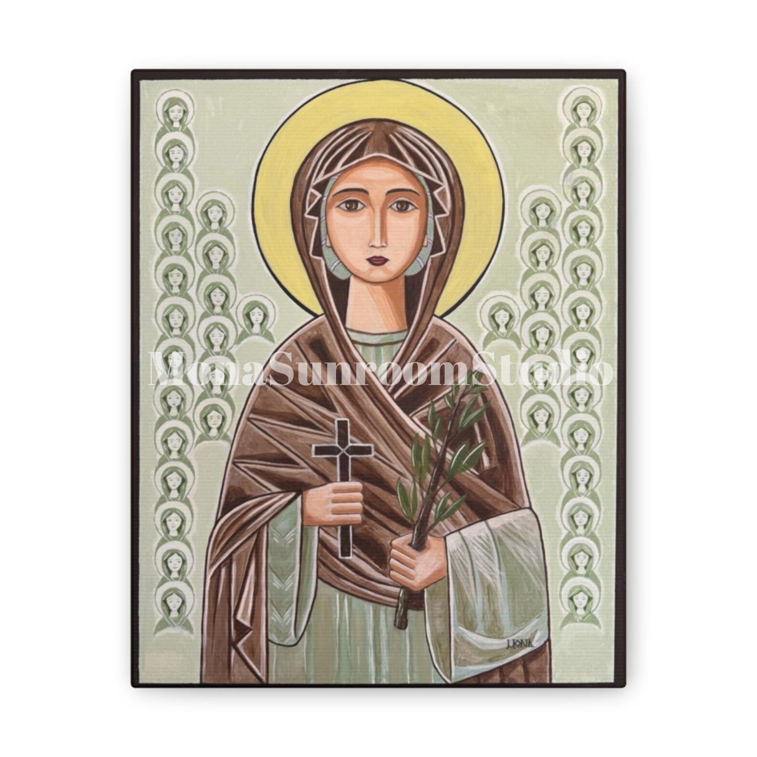 St. Demiana Coptic Icon - Canvas Print - Etsy