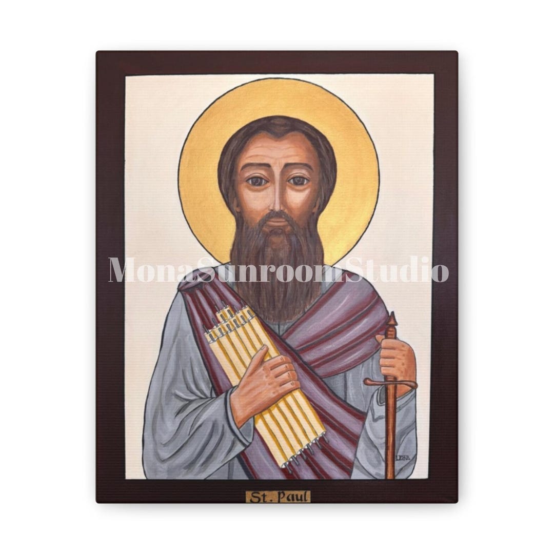 St. Paul the Apostle Coptic Icon - Canvas Print - Etsy