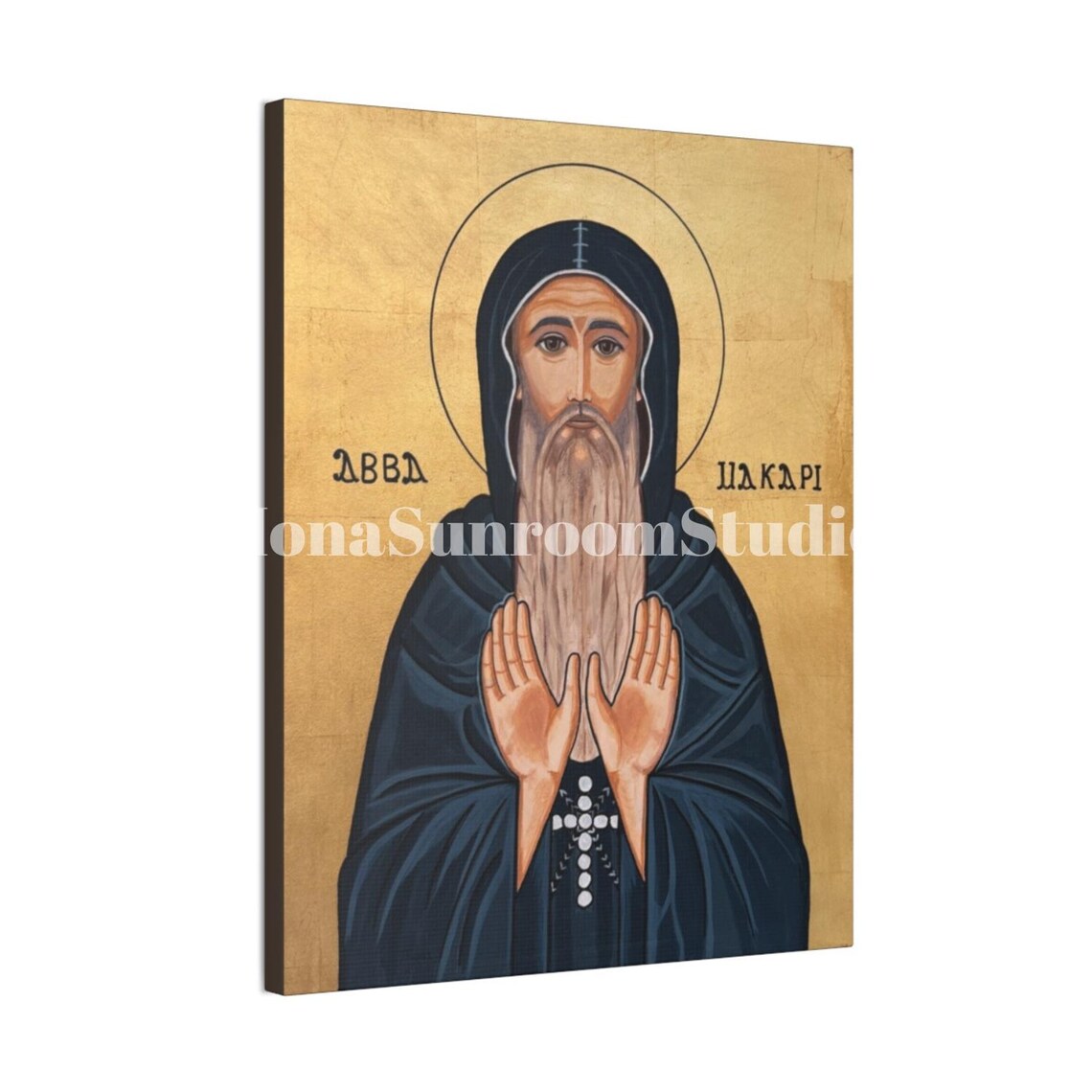 St. Macarius the Great Coptic Icon - Canvas Print - Etsy