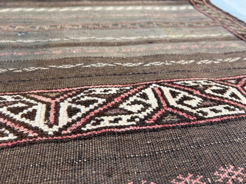 2'2x6 Ft Vintage Afghan Baluchi Mushwani Handwoven Flatweave Kilim ...