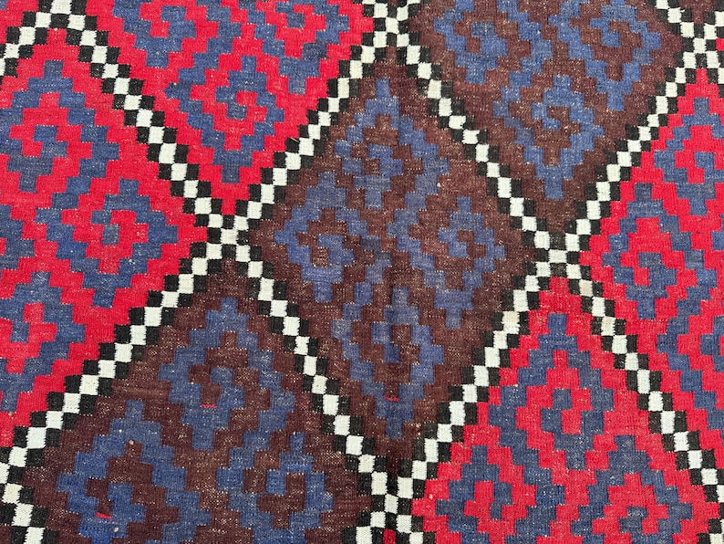 6'6 X 10'10 Ft Antique Afghan Baluchi Flat Weave Large Area Rug ...