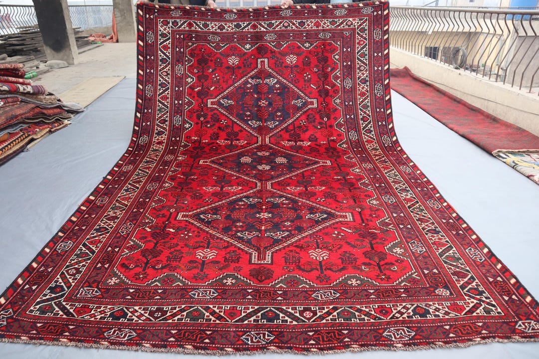 Antique Turkish Hand-knotted Wool Rug 7' X 10' | Tribal Turkmen Design ...