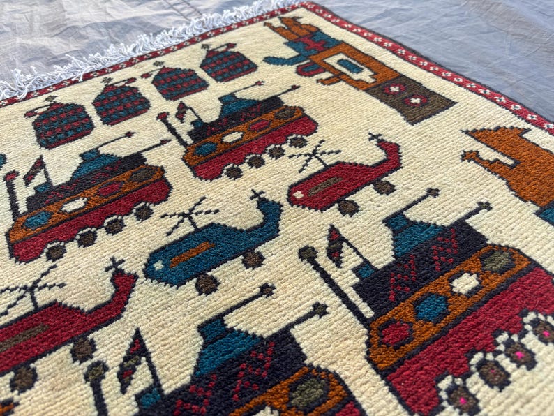 1.10x2.5 Ft Afghan Brand New Handmade War Rug, Brand New, Military ...