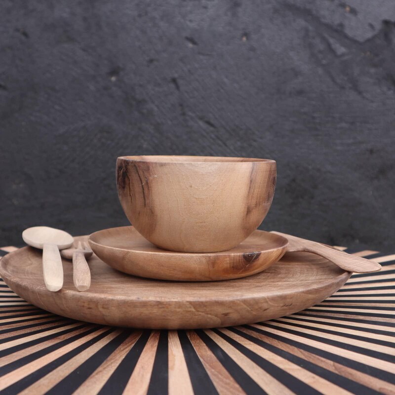 Wood Dinnerware - Etsy