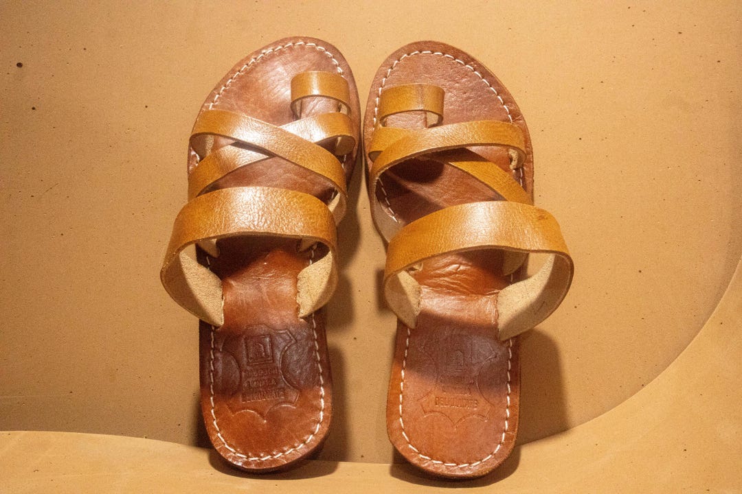 Handmade Moroccan Women’s Leather Sandals – Cross Strap Summer Shoes ...