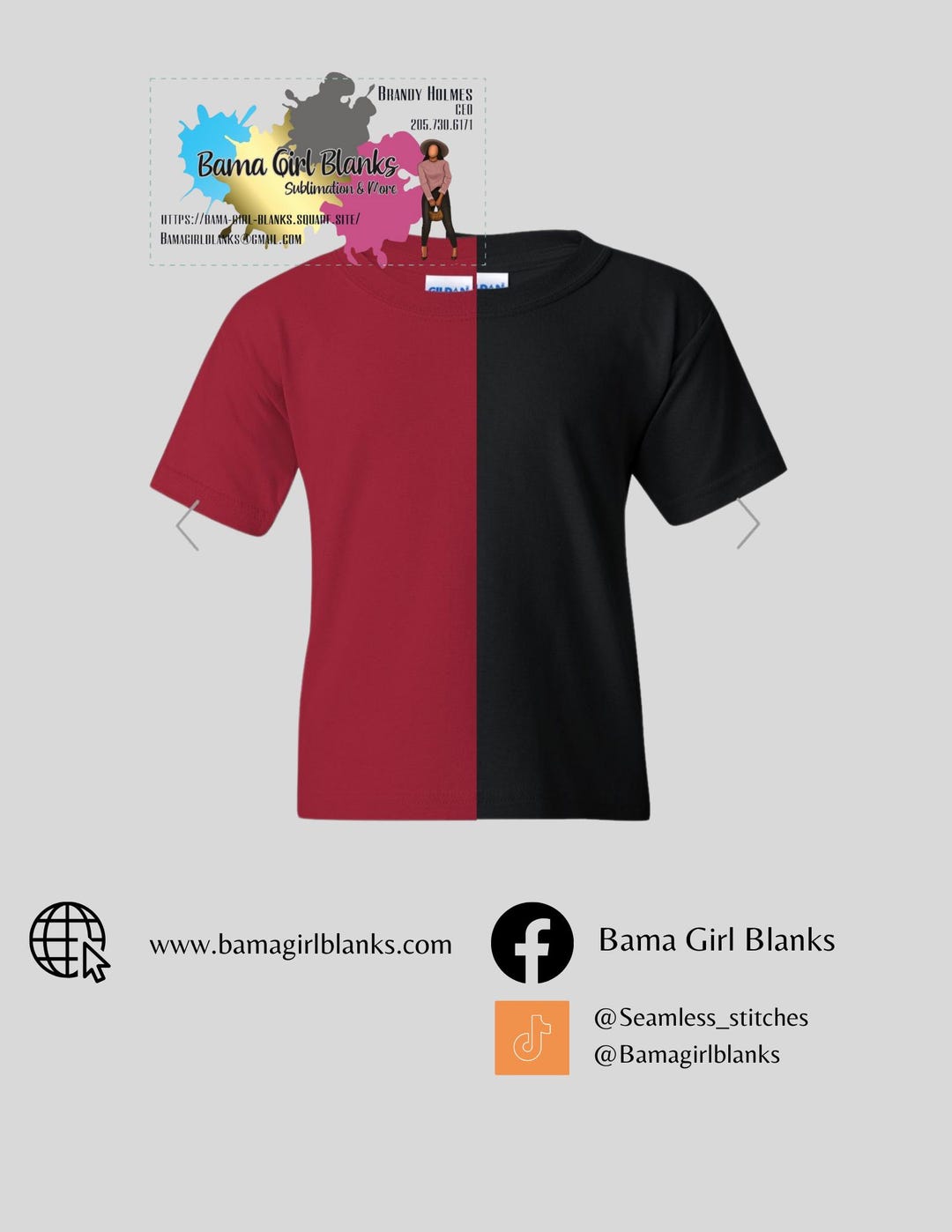 Blank Youth Two Tone, Split Color, T-shirt - Etsy