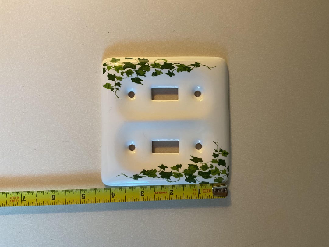 Levitron Ceramic Double Switch Light Cover Vine Pattern - Etsy