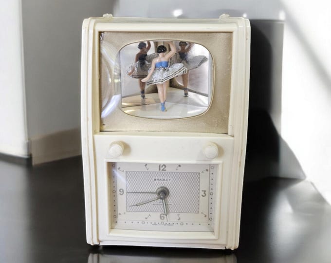 1950's Tv Style Bradley Ballerina Music Box, Alarm Clock. ***IN WORKING ...