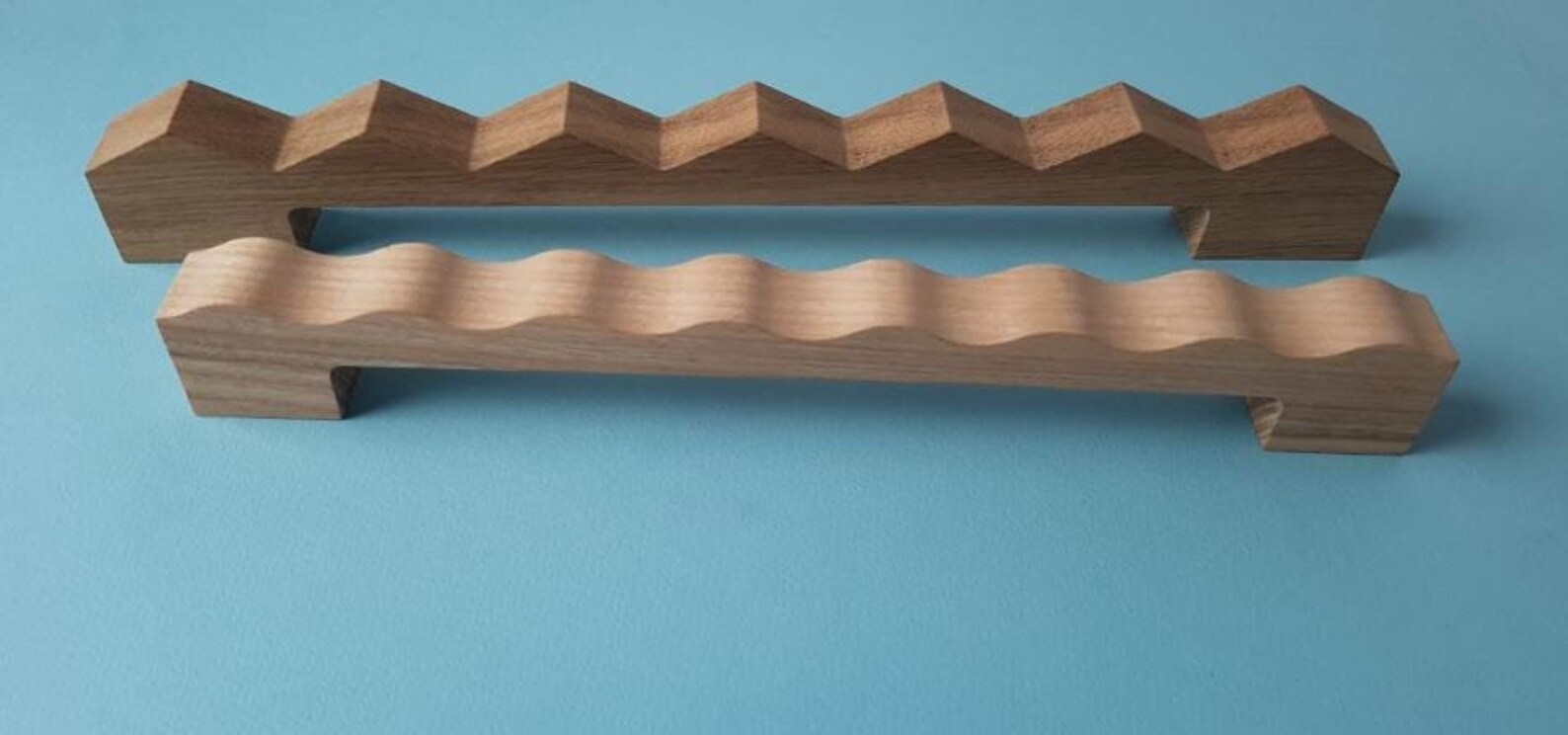 Wavy Wooden Furniture Handle Modern Drawer Pulls for Cabinets and Doors ...