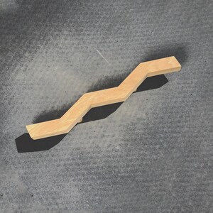 Wood Lightning Curved Handle Pulls, Knobs Squiggle, Wavy Handles for ...