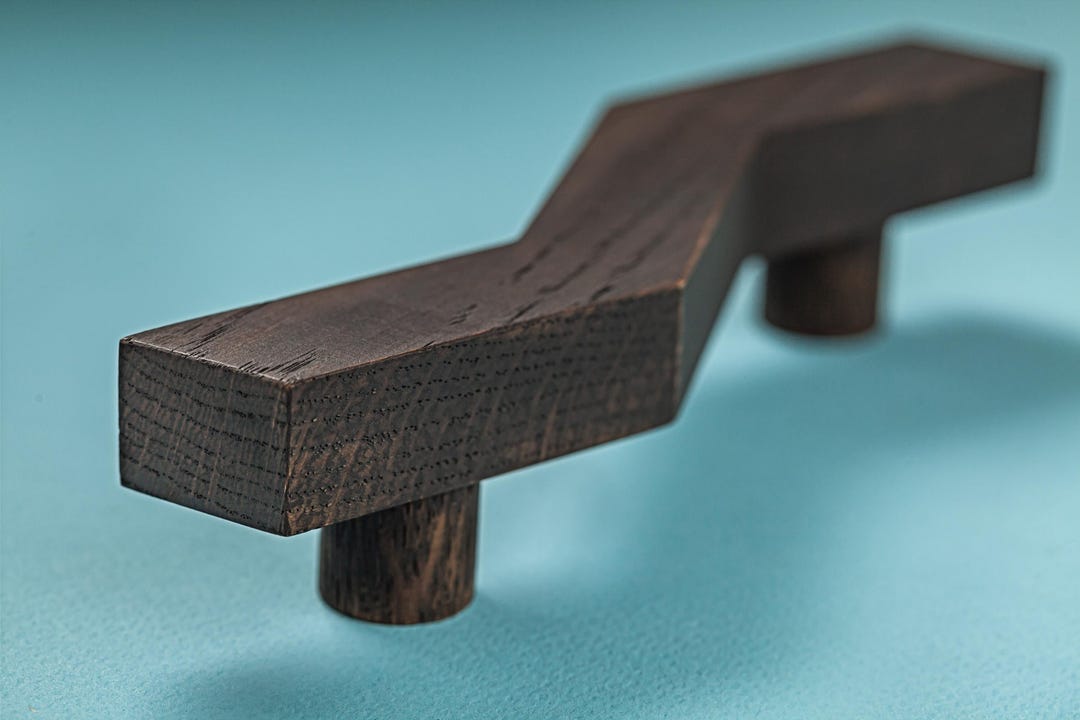 Wood Lightning Curved Handle Pulls, Knobs Squiggle, Wavy Handles for ...