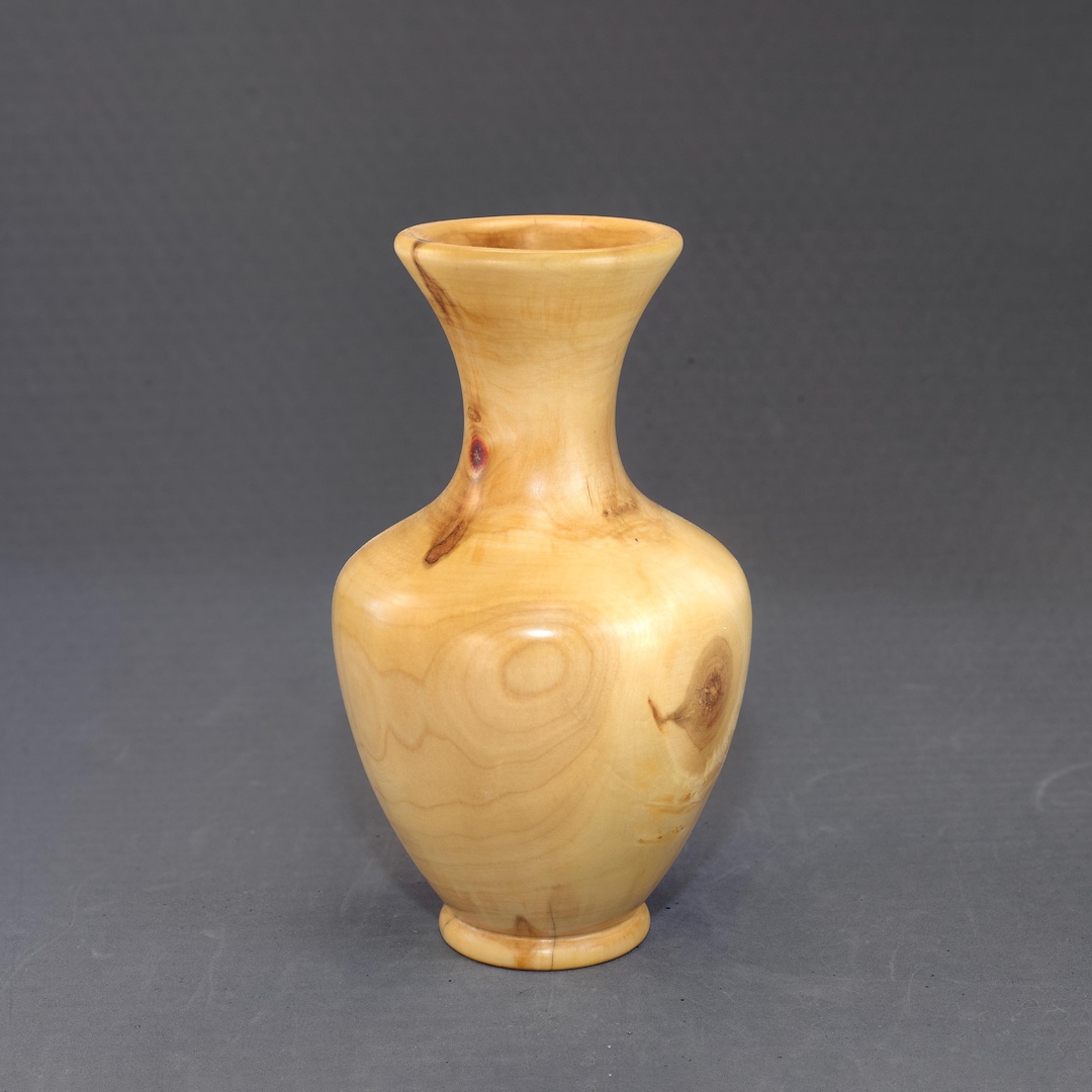 Handcrafted Karelian Birch Wood Vase – Rustic Home Decor, Dried Flowers ...