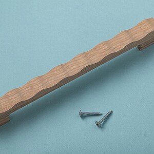 Wavy Wooden Furniture Handle Modern Drawer Pulls for Cabinets and Doors ...