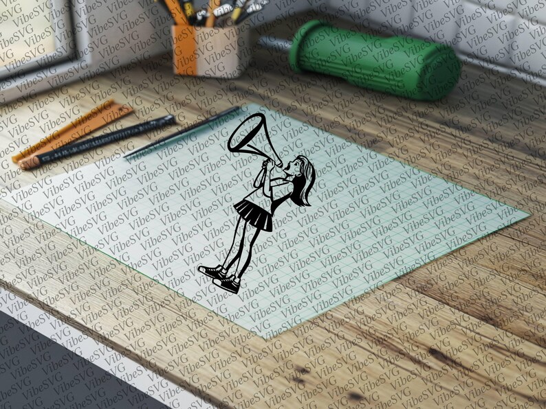 Cheerleader Megaphone SVG Cheer SVG Cheerleading Cut File Megaphone ...