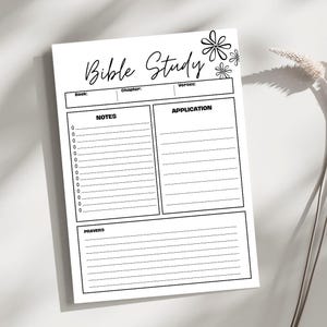 Digital Bible Study Notes Template: Printable PDF (instant Download) - Etsy