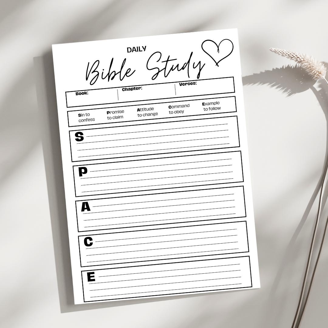 Bible Study Template, Easy Bible Study Template, Digital Bible Study ...