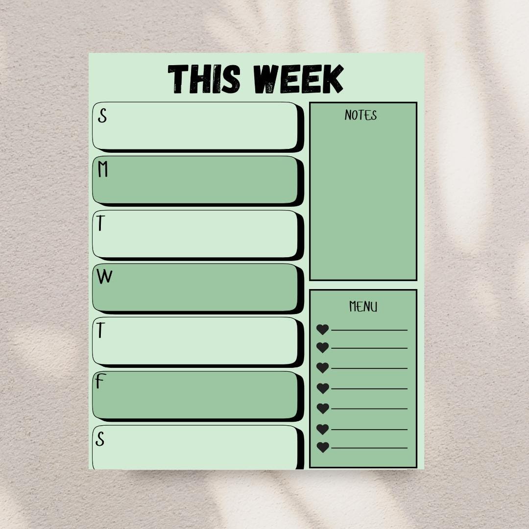 Weekly Digital Planning Template, Editable Planning Template, Weekly ...