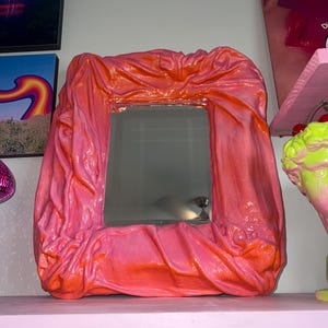 Sunset Silk Funky Mirror, Artsy Mirror, Art Decor, Unique Mirror ...