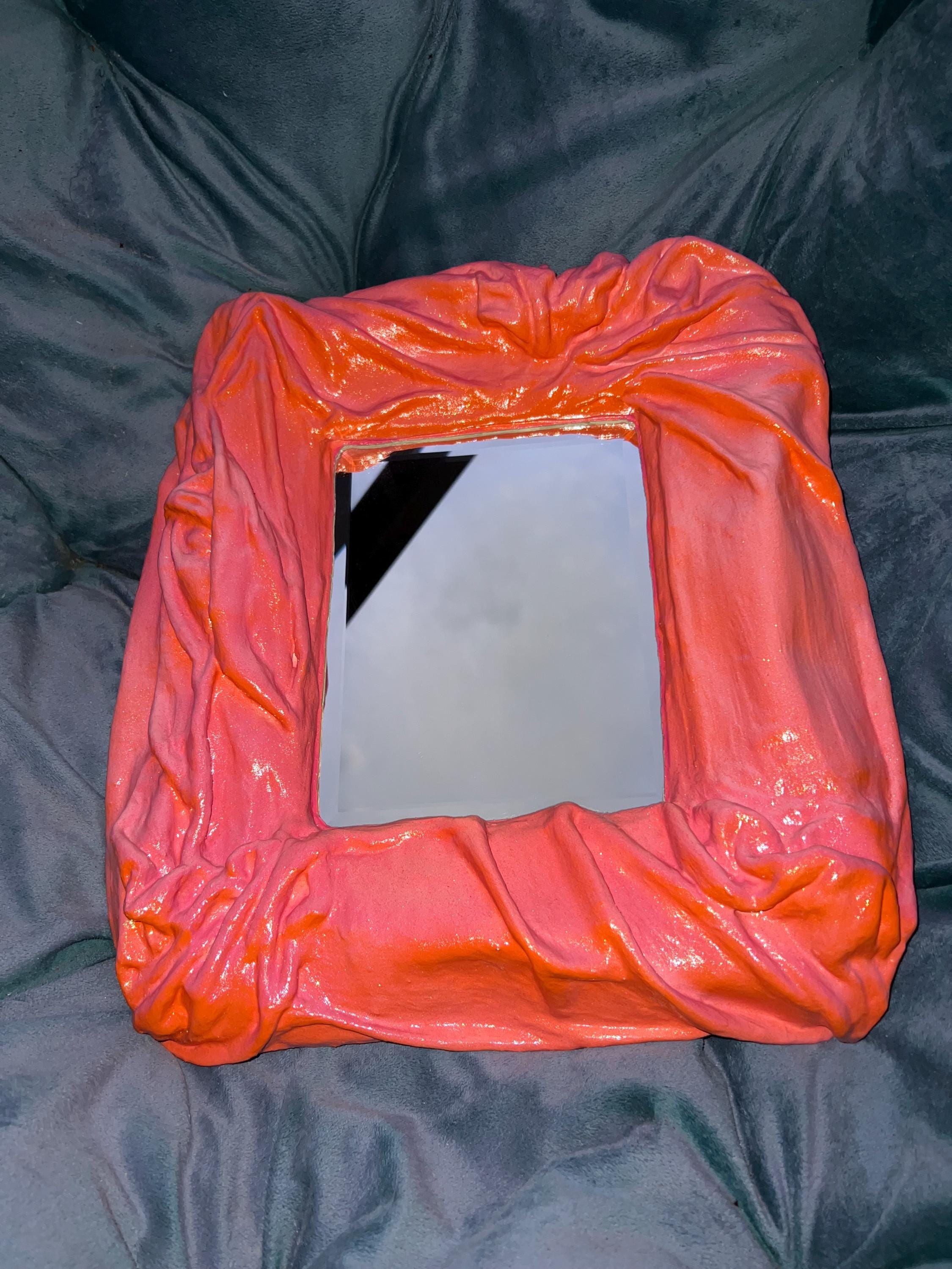 Sunset Silk Funky Mirror, Artsy Mirror, Art Decor, Unique Mirror ...