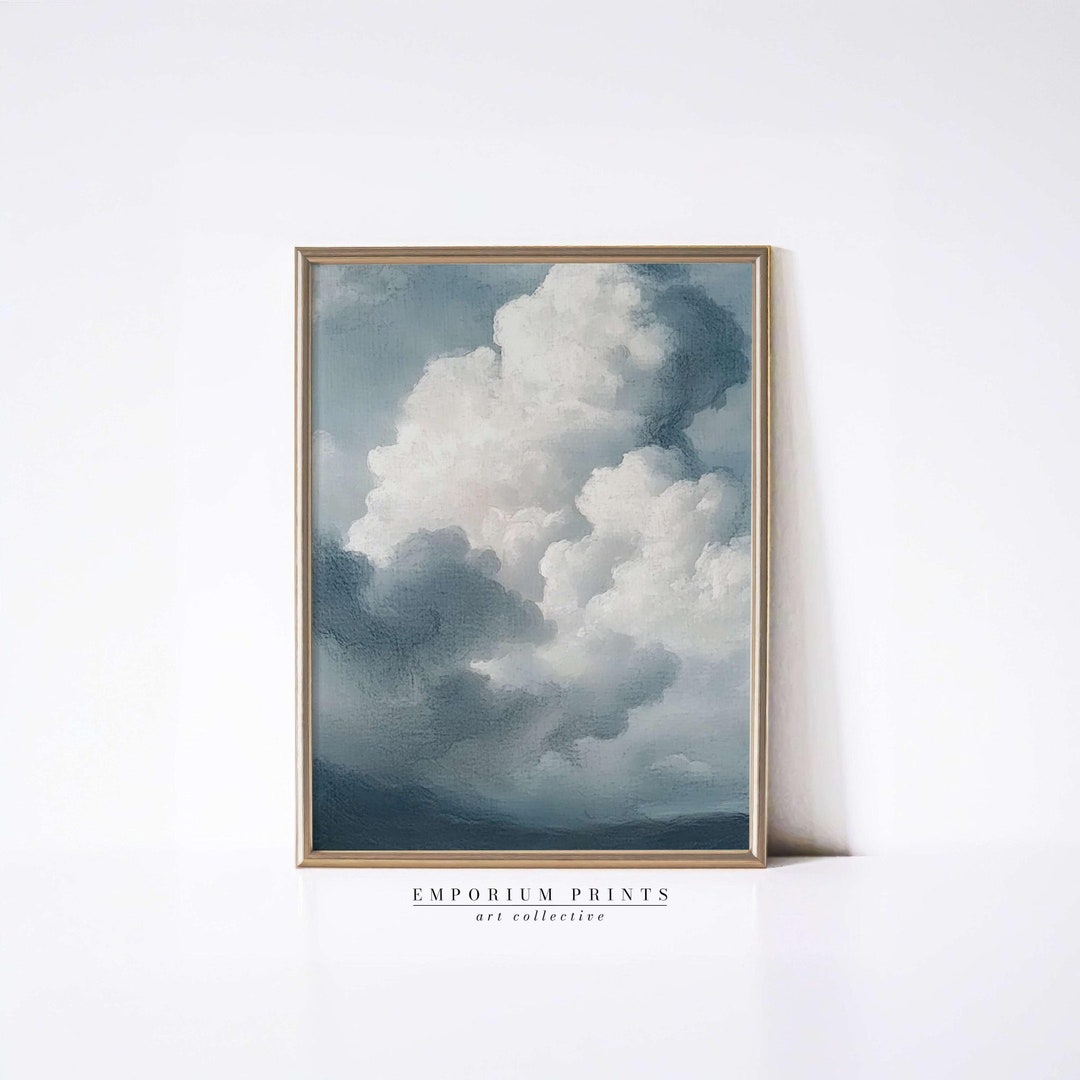 Cloudscape Digital Print | Printable Serene Sky and Clouds Wall Art ...